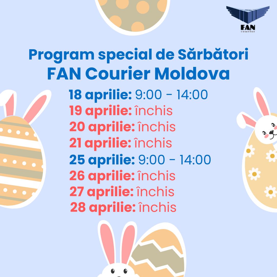 Program special de Paște - FAN Courier Moldova